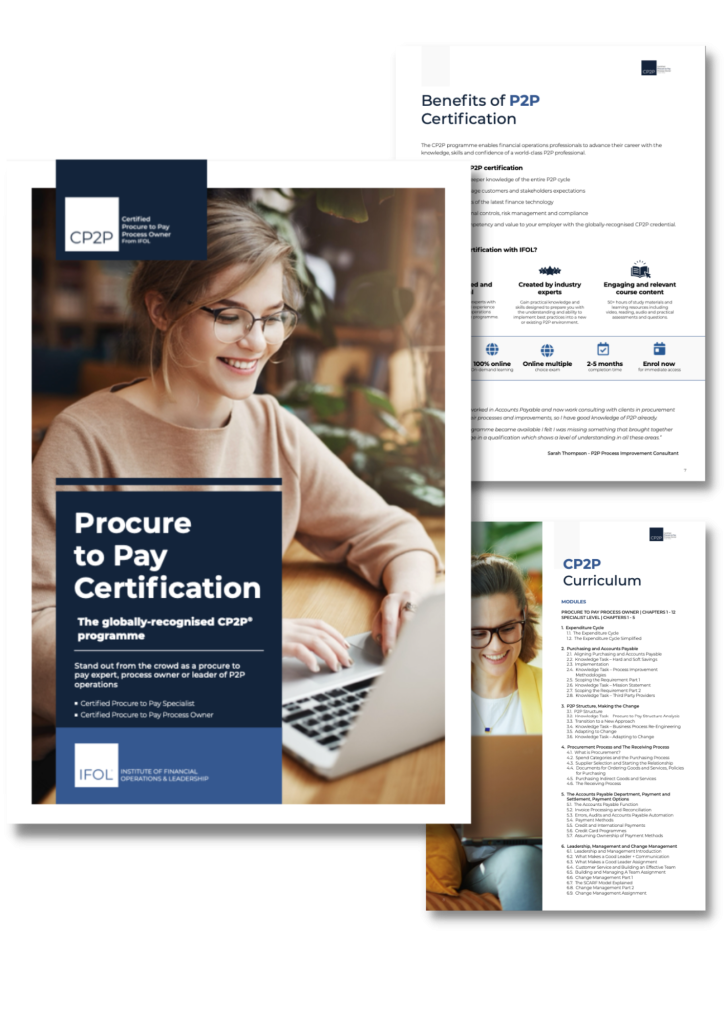 Procure to Pay Accounts Payable Certification Programme from IFOL